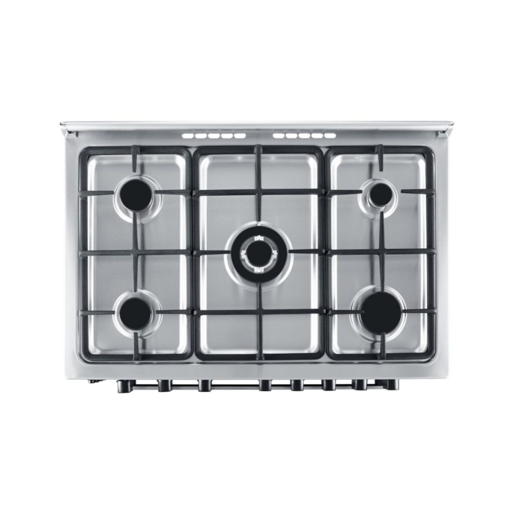 BRUHM GAS COOKER BGC-9650SS - 5 GAS, SINGLE BURNER OVEN, STAINLESS ...